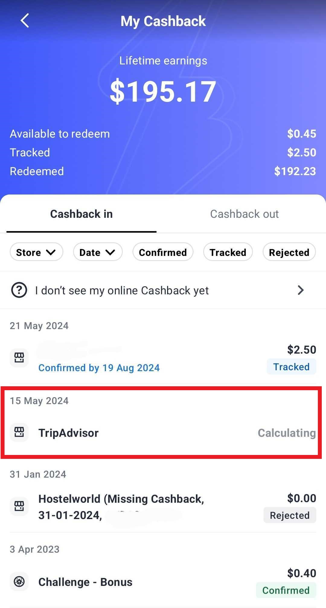 Cashback status issues – Help centre · ShopBack Singapore